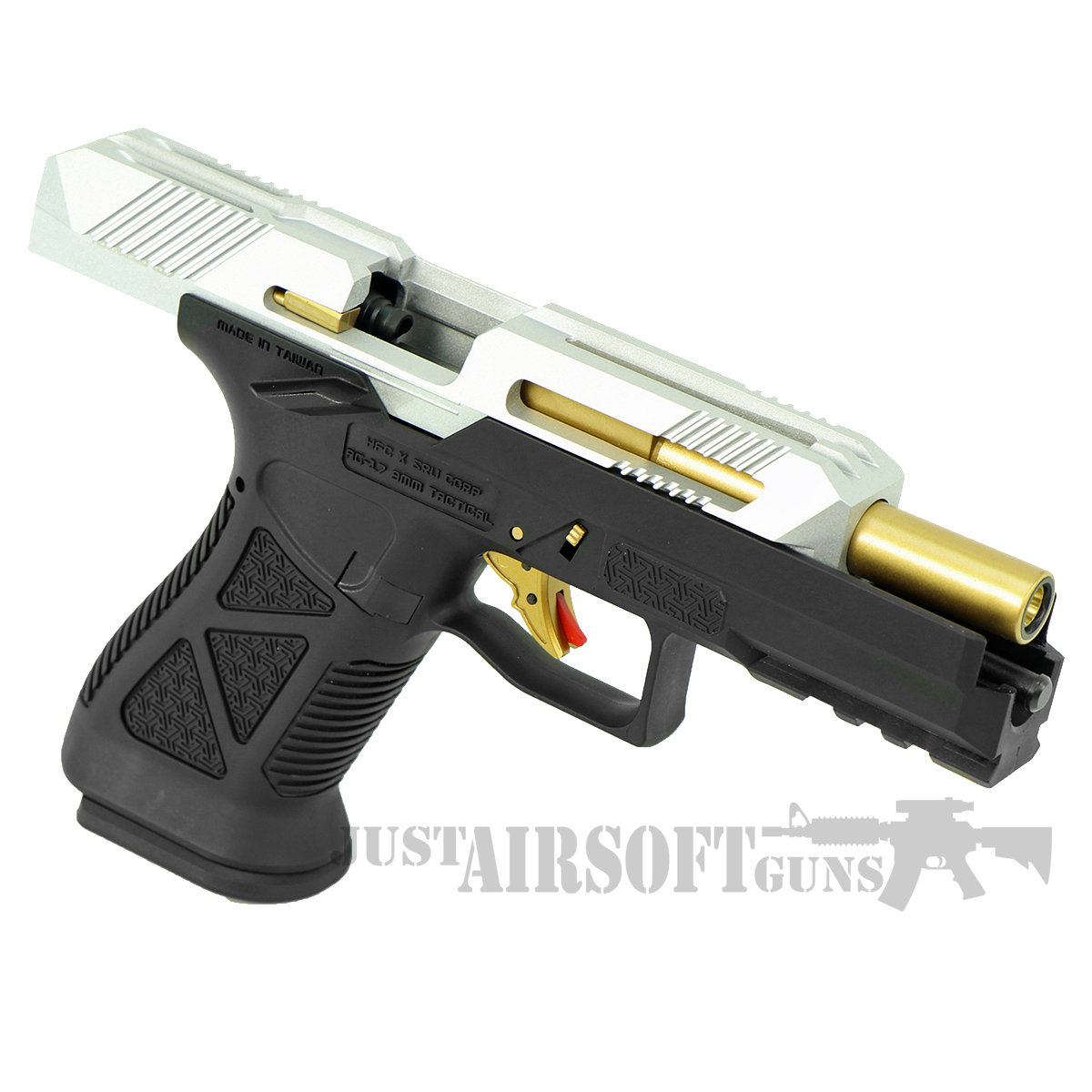 HG182 AG17 Scorpion Gas Airsoft Pistol Silver - Just Airsoft Guns
